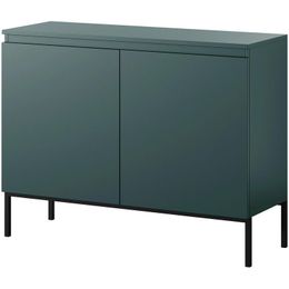 Bemmi Sideboard 2-türig 100 cm, Dunkelgrün mit Metallbeinen - Selsey