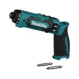 Makita Akku-Knickschrauber DF012DZ, 7,2Volt, Bohrschrauber blau/schwarz, ohne Akku und Ladeger&auml;t