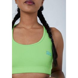 SPORTKIND Sport-BH Tennis Bustier breite Träger Mädchen & Damen hellgrün