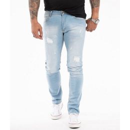 Rock Creek Slim-fit-Jeans Herren Jeans Slim Fit Hellblau RC-2144