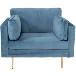 ebuy24 Boom Sessel Velour blau.