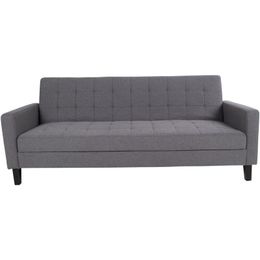 ebuy24 Mina Schlafsofa dunkelgrau, schwarze Beine.