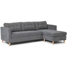 ebuy24 Marino Sofa, Chaiselongue rechts oder links gewendet in Samt grau.