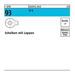 Unterlegscheibe DIN 93 m.Lappen 6,4 A 4