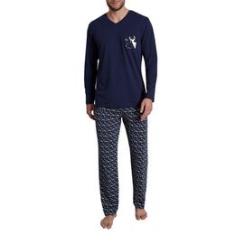Tom Tailor Pyjama Tom Tailor Herren Pyjama blau Motivprint (1 tlg)