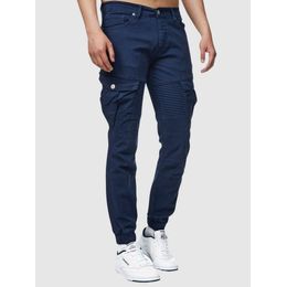 John Kayna Cargojeans Herren Cargo Hose Slim Fit Utility Jeans Männer Chino Herrenhose Stoff (Chino Cargohose Streetwear