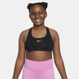 Nike Swoosh Sport-BH für ältere Kinder (Mädchen) (erweiterte Größe) - Schwarz