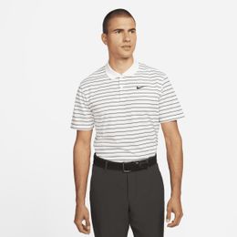 Nike Dri-FIT Victory gestreiftes Golf-Poloshirt für Herren - Weiß