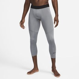 Nike Pro Dri-FIT-Fitness-Tights in 3/4-Länge für Herren - Grau