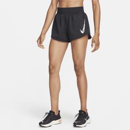 Nike One Dri-FIT-Shorts mit mittelhohem Bund und Futter für Damen (ca. 7,5 cm) - Schwarz