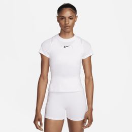 NikeCourt Advantage Dri-FIT Kurzarm-Tennisoberteil für Damen - Weiß