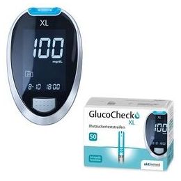 GlucoCheck XL Set [mg/dl] mit 60 Teststreifen zur Kontrolle des Blutzuckers