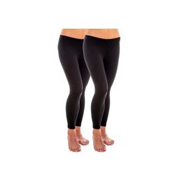 Hermko Leggings 1720 2er Pack Damen Legging aus 100% Bio-Baumwolle