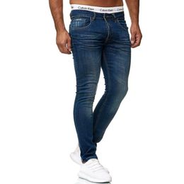 Code47 Skinny-fit-Jeans Code47 Designer Herren Jeans Hose Regular Skinny Fit Jeanshose Basic