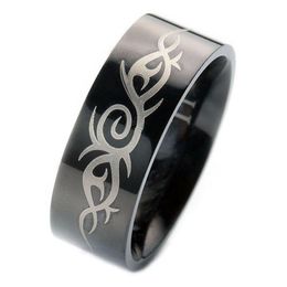 Vivance Fingerring "Tribal Tattoo" Ring aus Titan mit Laser Design