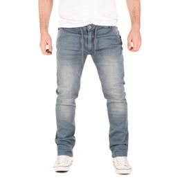 WOTEGA Slim-fit-Jeans Herren Jogginghose in Jeans-Look Joshua Stretch Hose in Jogging Jeans Sweathosen Denim