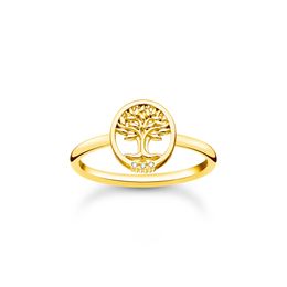 Thomas Sabo Ring Tree of Love mit weißen Steinen gold