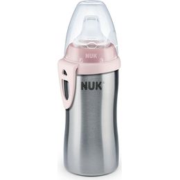 Nuk Edelstahl-Trinklernflasche "Active Cup" in Rosa - 215 ml