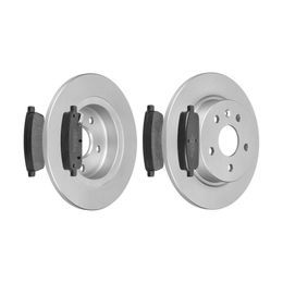 F.BECKER_LINE Bremsensatz, Scheibenbremse hinten rechts links voll 268mm für VAUXHALL CHEVROLET OPEL 1680582280 569074 569072 13810255