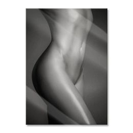 Pixxprint Glasbild schlanker nackter Frauenkörper