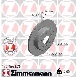 Zimmermann Bremsscheibe COAT Z 430.2643.20 VollHinten Rechts Links für OPEL Astra K 1.4 Turbo 1.0 1.6 CDTiMk VII (K) Ampera-E EV150 CNG BiTurbo