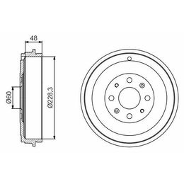 Bosch Bremstrommel Hinten Rechts Links für OPEL Corsa D 1.4 FIAT Punto Evo Natural Power 1.3 Multijet Grande1.0 CDTI 1.2 LPG 0.9 Bifuel 16V Multi