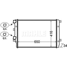 Mahle Kühler, Motorkühlung für SKODA VW SEAT CUPRA AUDI 1K0121251AT 1K0121253AB 1K0121253BB CR 761 000S