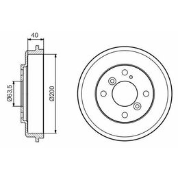 Bosch Bremstrommel Hinten Rechts Links für FORD Fiesta VI 1.6 Ti 1.4 TDCi 1.25 LPG 1.0 EcoBoost 1.5 Sport KA+ 1.2 Ti-VCT