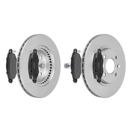 F.BECKER_LINE BREMSSCHEIBEN Ø259MM + BREMSBELÄGE VORNE FÜR RENAULT KANGOO 1.2 1.4 D 55 1.9 65 DTI 1.6 16V 1.5 DCI40206-00QAA 7701 205 653 7701 206