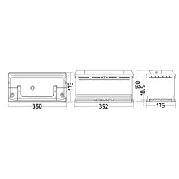 Preishammer Standard-Batterie AGM - 12 Volt. 90 Ah. 700 A 8.53L (2230-0093) für
