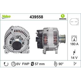 Valeo Generator NEW ORIGINAL PART 14V 180A für VW Passat B7 2.0 TDI 4motion SKODA Superb II 1.6 16V 4x4 Crafter 30-35 30-50 Yeti Cc B6 Transporter