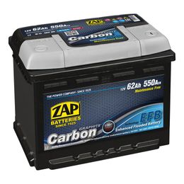 ZAP CARBON EFB START-STOP 12V, 62Ah, 550A Starterbatterie 12V 62Ah 562 05