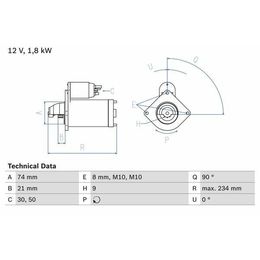 Bosch Anlasser (0 986 021 230) für BMW X3 X5 5 X6 3 6 7 1