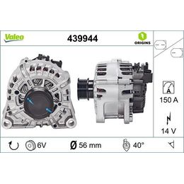 Valeo Generator Valeo ORIGINS NEW 150 A mit integriertem Regler (439944) für