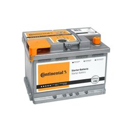 Continental 12V, 60 Ah, 580 A Starterbatterie 12V 60Ah 580A für RENAULT SUZUKI VW FIAT FORD VOLVO OPEL NISSAN BMW 19002391 98AX10655B4A 19000591 28000