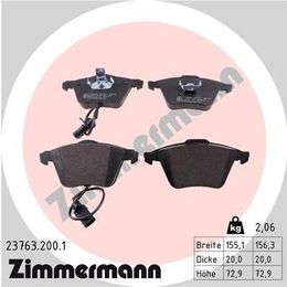 Zimmermann Bremsbeläge vorne (23763.200.1) für Audi A6 Allroad C6 A4 B7 B6 Seat