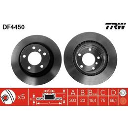 TRW Bremsscheibe DF4450 belüftetHinten Rechts Links für BMW 1 125 d 3 318 120 i 316 320 116 325 xi 118 135 323 xDrive 4 420 328 2 220 425 225 418