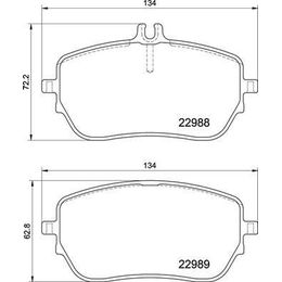 Brembo Bremsbeläge mit Zubehör vorne (P 50 146) für B-Klasse Mercedes-Benz