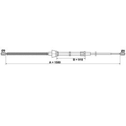 ATE Handbremsseil hinten (24.3727-0199.2) für Skoda Fabia I II Seat Ibiza III VW