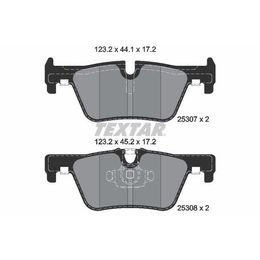 TEXTAR Bremsbeläge hinten (2530701) für BMW 1 4 3 2 Scheibenbremsbelagsatz.