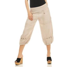 malito more than fashion Caprihose 1575 Damen 3/4 Leinenhose