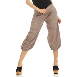 malito more than fashion Caprihose 1575 Damen 3/4 Leinenhose