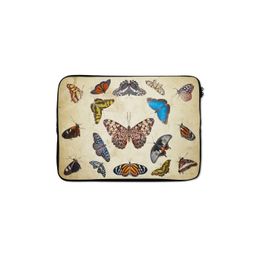 MuchoWow Laptop-Hülle Botanischer Druck Schmetterlinge 13.3 Zoll