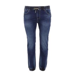 Ital-Design Stretch-Jeans Herren Freizeit Used-Look Stretch Jeans in Blau