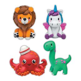 Knetfiguren-Bastelset OKTOPUS, LÖWE, DINO & EINHORN