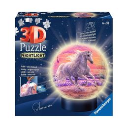 RAVENSBURGER VERLAG LED-Nachtlicht 3D-PUZZLE – PFERDE AM STRAND 72-teilig