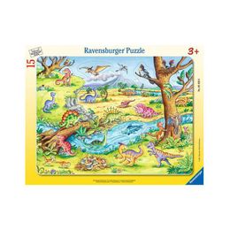 RAVENSBURGER VERLAG Rahmenpuzzle DIE KLEINEN DINOSAURIER 12-teilig