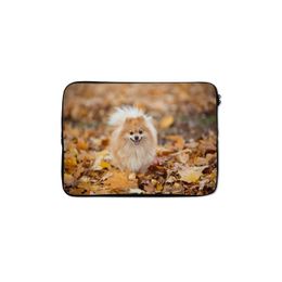 MuchoWow Laptop-Hülle Pomeranian im Herbst 14 Zoll