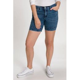 Ulla Popken Regular-fit-Jeans Jeans-Shorts Stickerei 5-Pocket-Schnitt