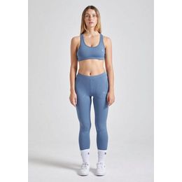 SPORTKIND Funktionsleggings Sportleggings mit Taschen Damen & Mädchen grau blau